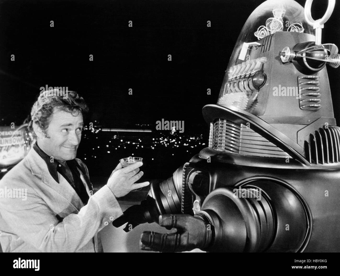 HOLLYWOOD BOULEVARD, Dick Miller, Robby the Robot, 1976 Stock Photo - Alamy