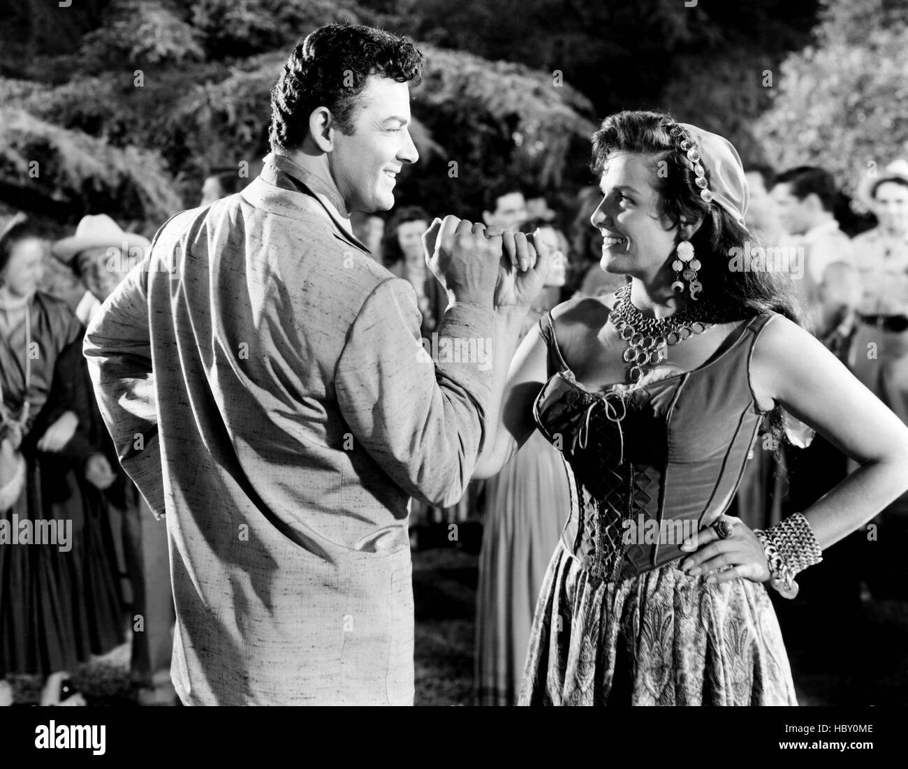 HOT BLOOD, from left, Cornel Wilde, Jane Russell, 1956 Stock Photo - Alamy