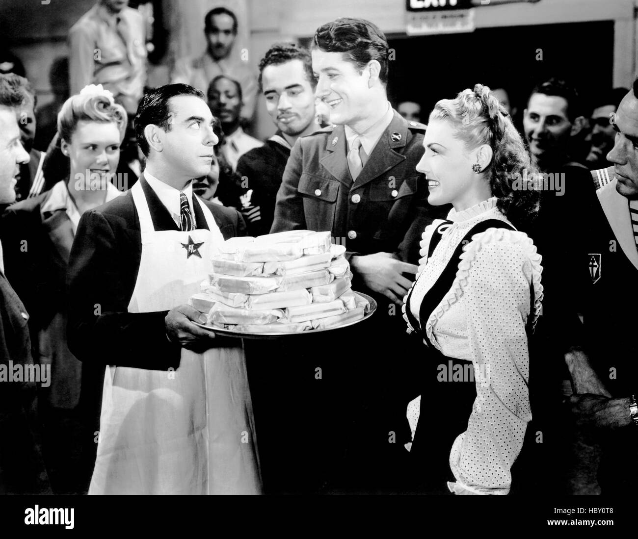 HOLLYWOOD CANTEEN, from left, front, Eddie Cantor, Nora Martin, 1944 ...