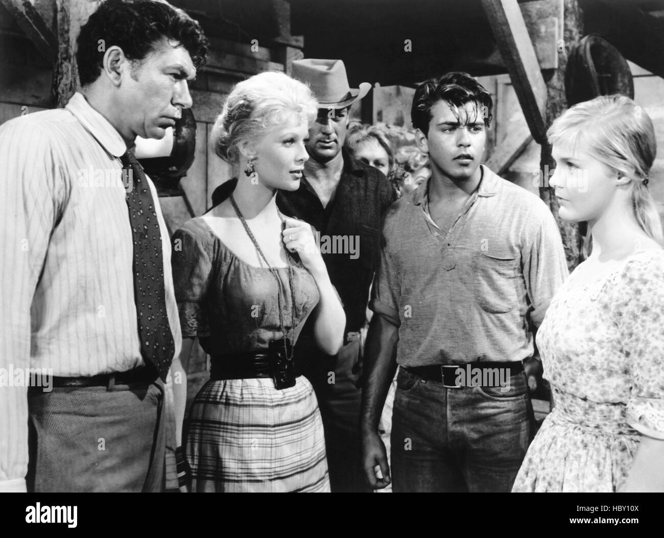 HOUND-DOG MAN, front from left: Claude Akins, Margo Moore, Fabian ...