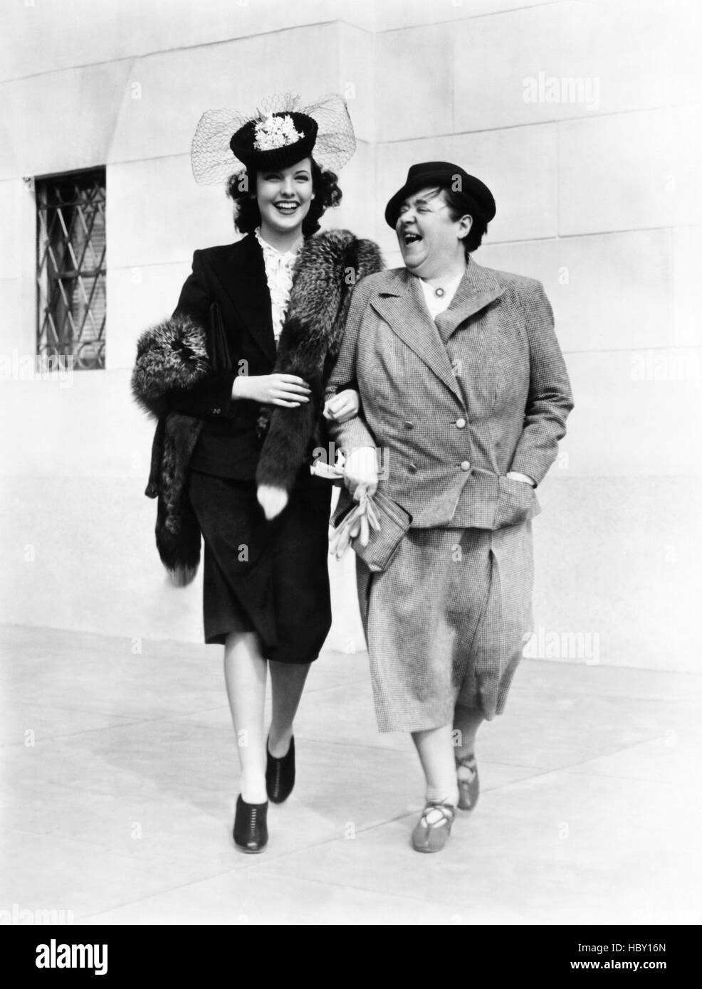 HOTEL FOR WOMEN, from left, Linda Darnell, Elsa Maxwell, on-set, 1939 ...