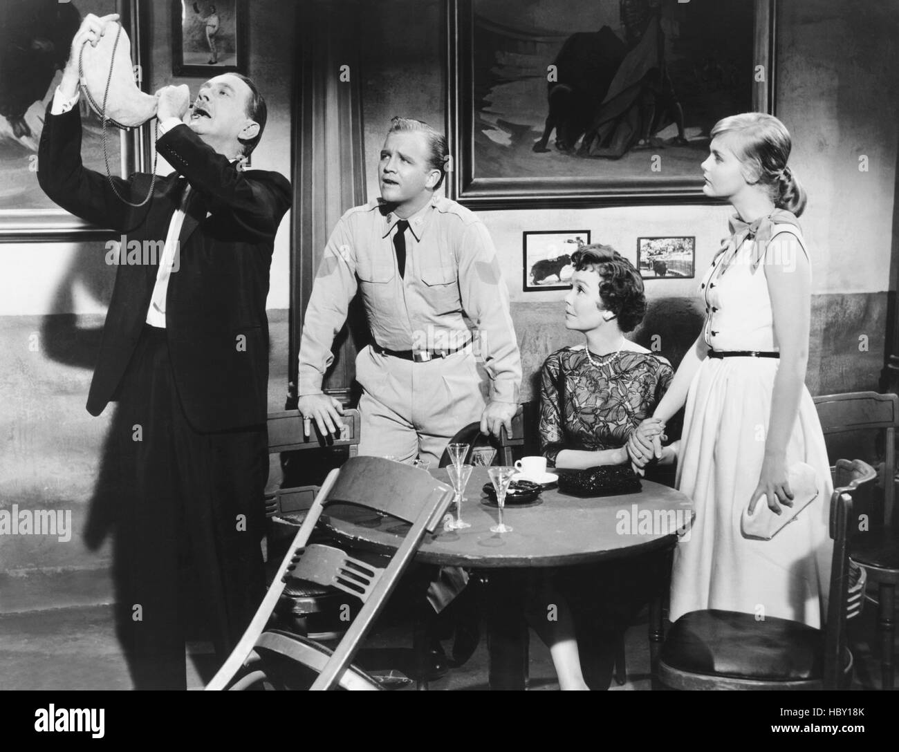 HOLIDAY FOR LOVERS, from left: Clifton Webb, Gary Croaby, Jane Wyman ...