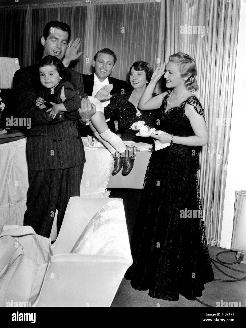 HONEYMOON IN BALI, from left, Fred MacMurray, Allan Jones, Helen ...