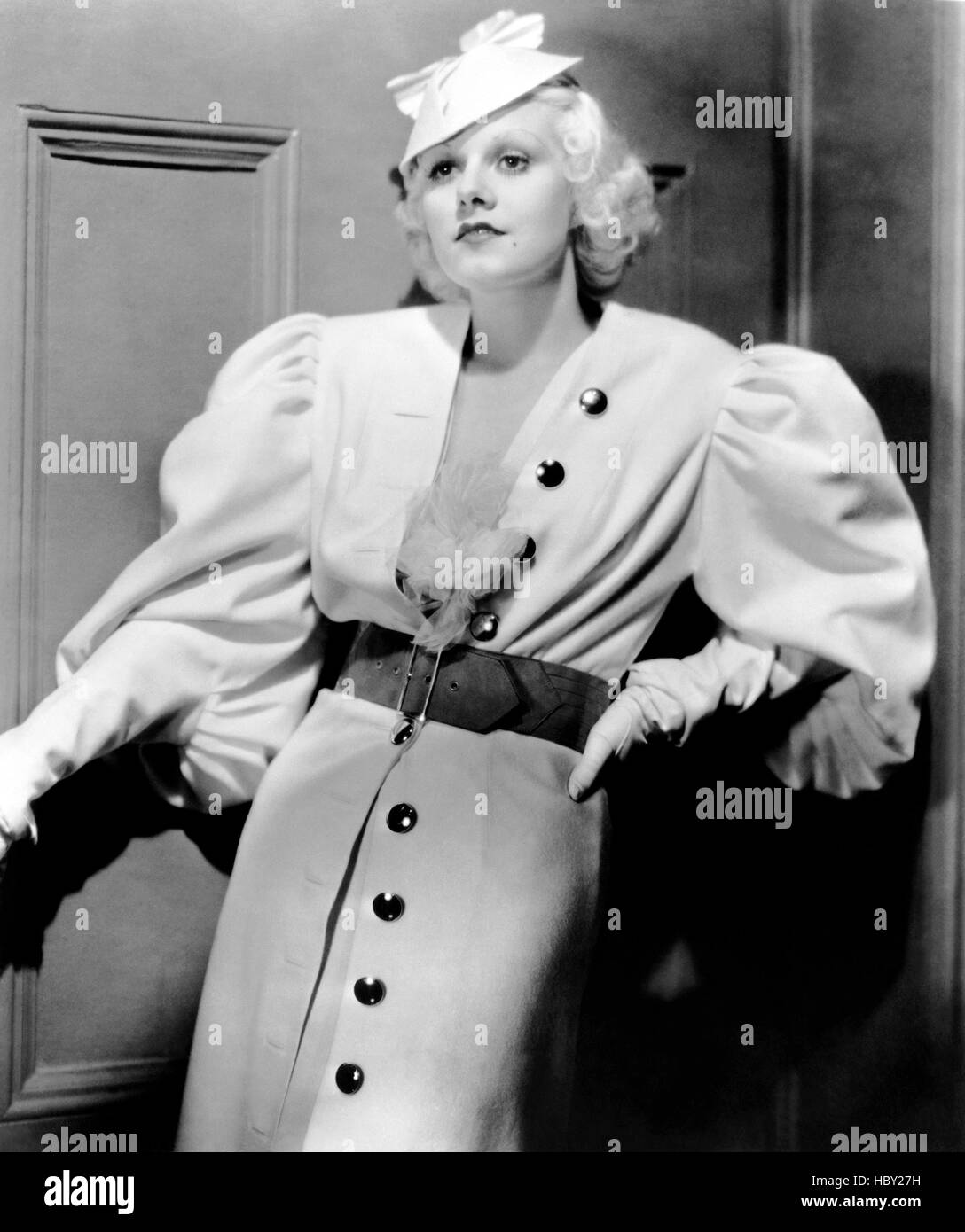 HOLD YOUR MAN, Jean Harlow, in a suit by Adrian, 1933 Stock Photo - Alamy
