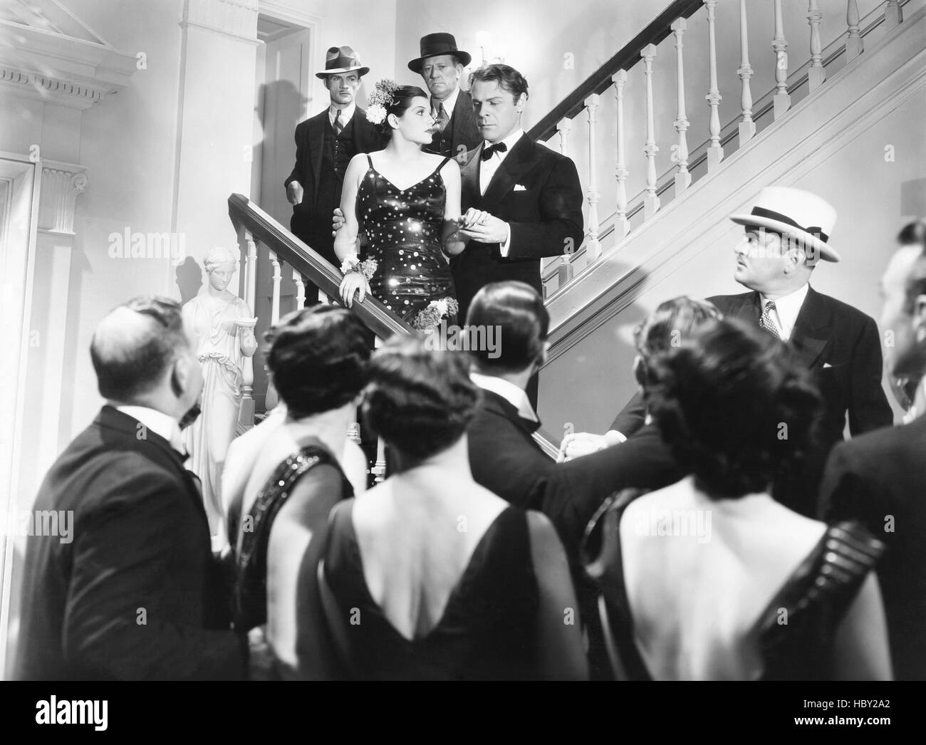 HUMAN CARGO, on stairs: Rita Hayworth, Brian Donlevy (black tie), 1936 ...