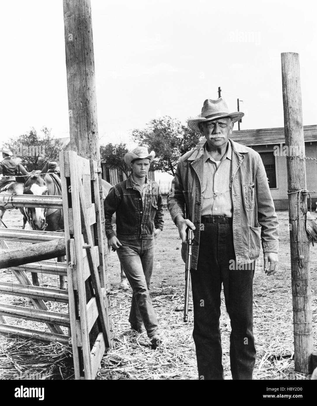 HUD, from left, Brandon de Wilde, Melvyn Douglas, 1963 Stock Photo - Alamy