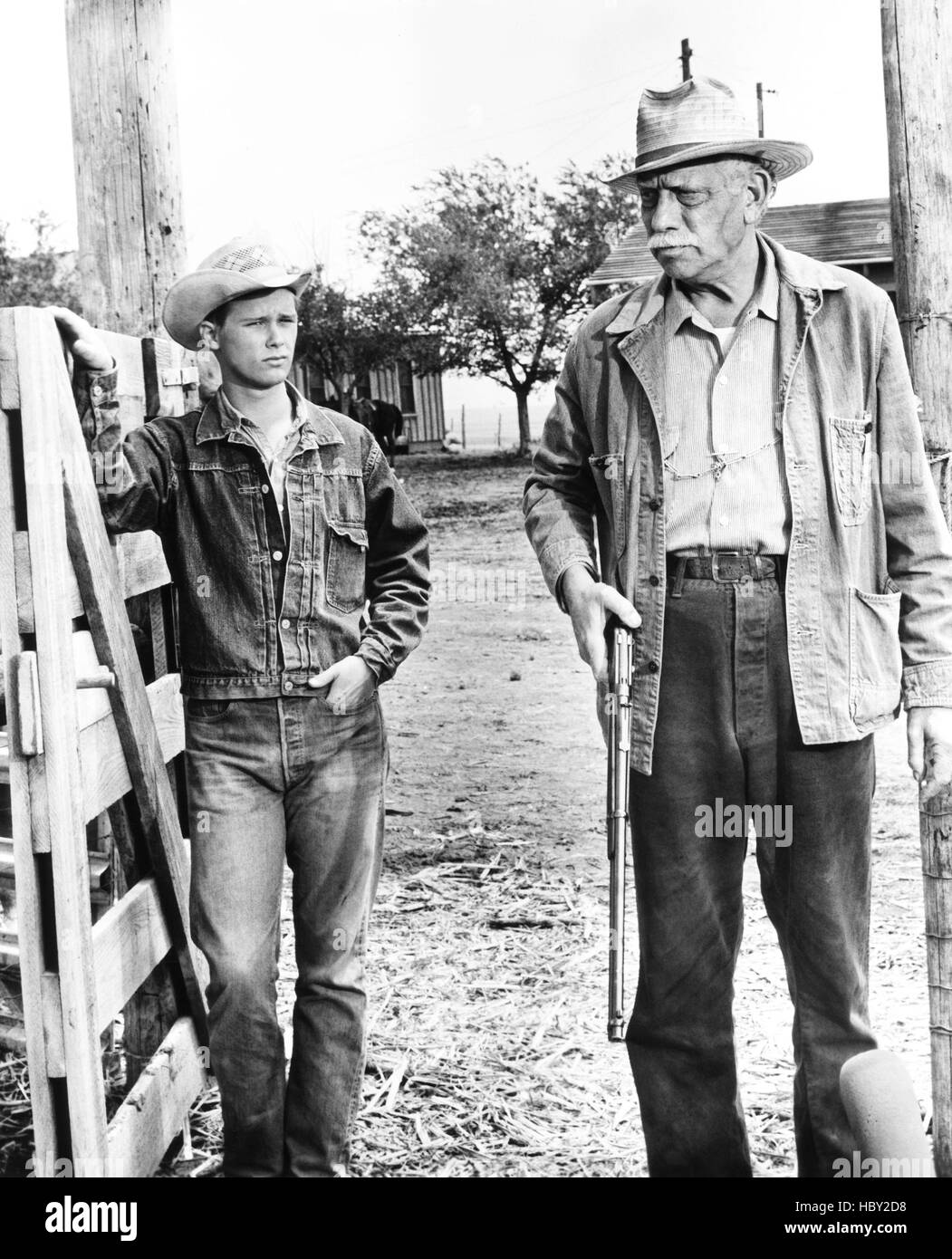 HUD, from left: Brandon De Wilde, Melvyn Douglas, 1963 Stock Photo - Alamy