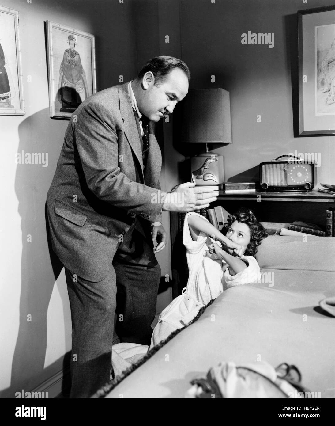 HUMAN DESIRE, from left, Broderick Crawford, Gloria Grahame, 1954 Stock ...