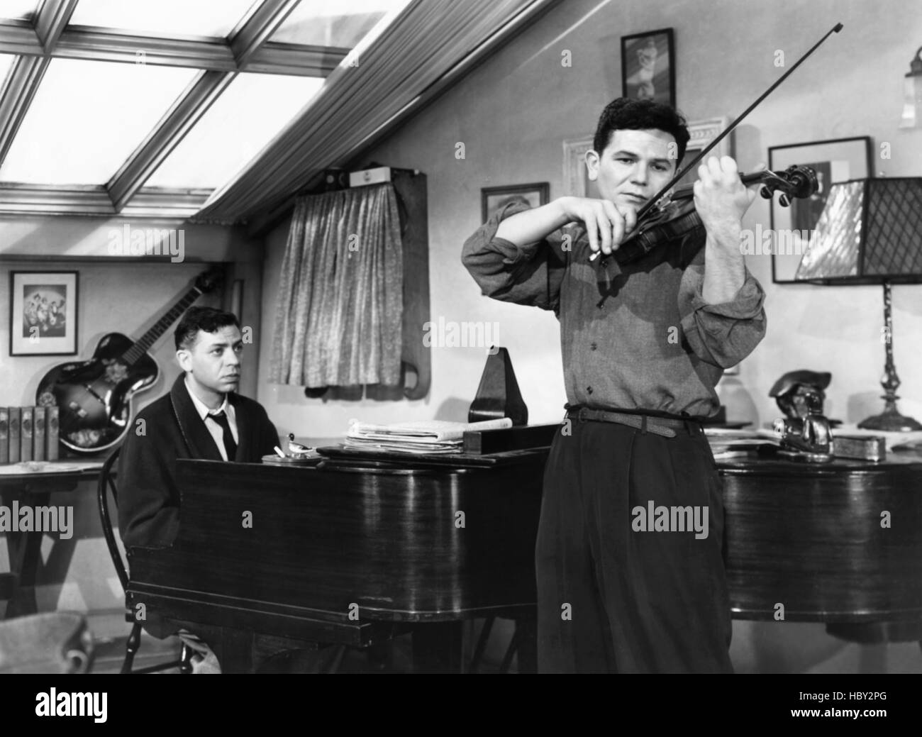 HUMORESQUE, from left: Oscar Levant, John Garfield, 1946 Stock Photo ...