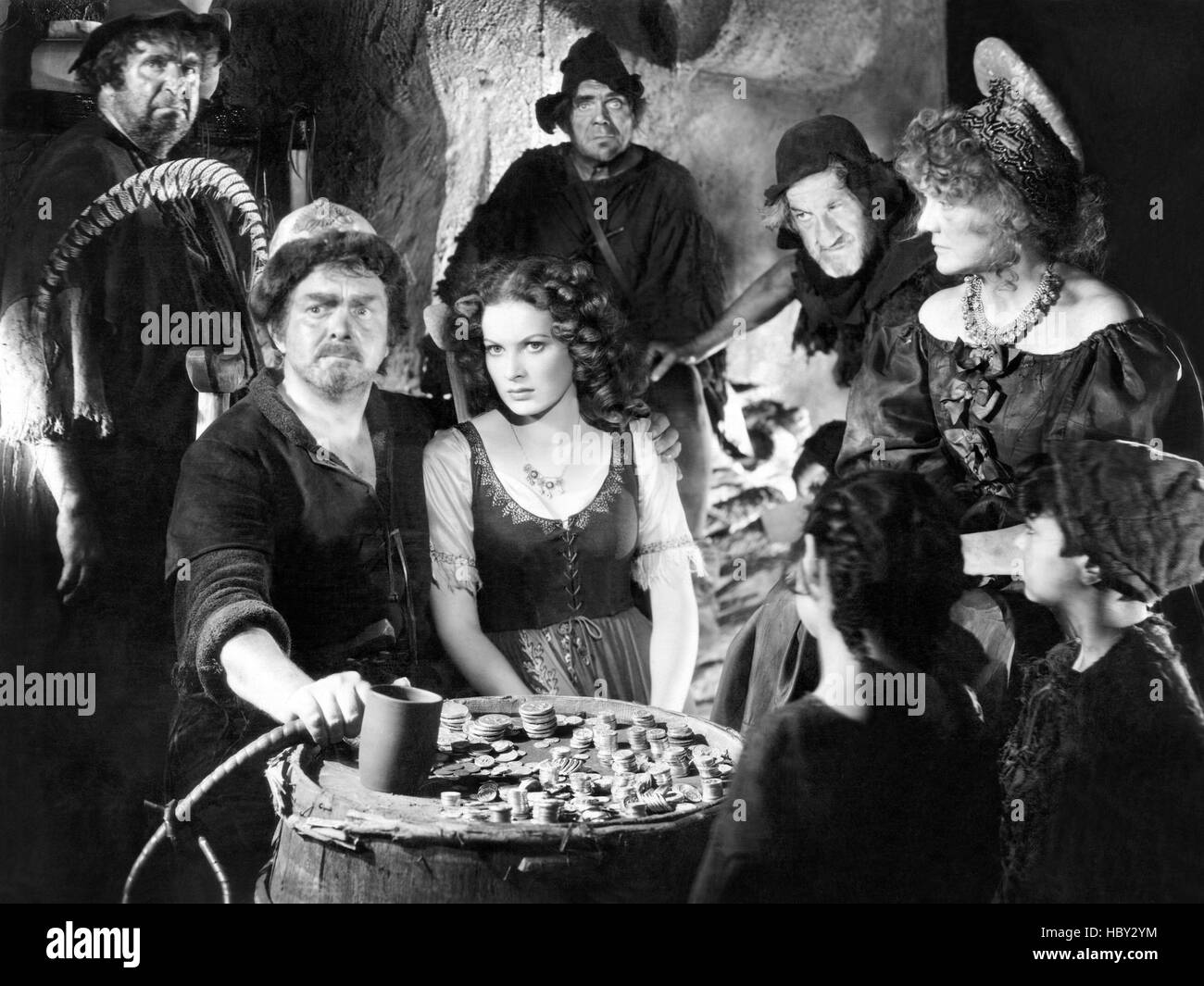 THE HUNCHBACK OF NOTRE DAME, middle from left: Thomas Mitchell, Maureen ...