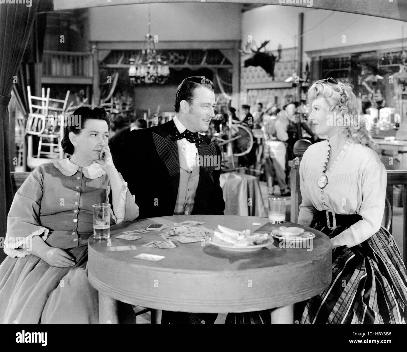 IN OLD CALIFORNIA, from left, Patsy Kelly, John Wayne, Binnie Barnes ...