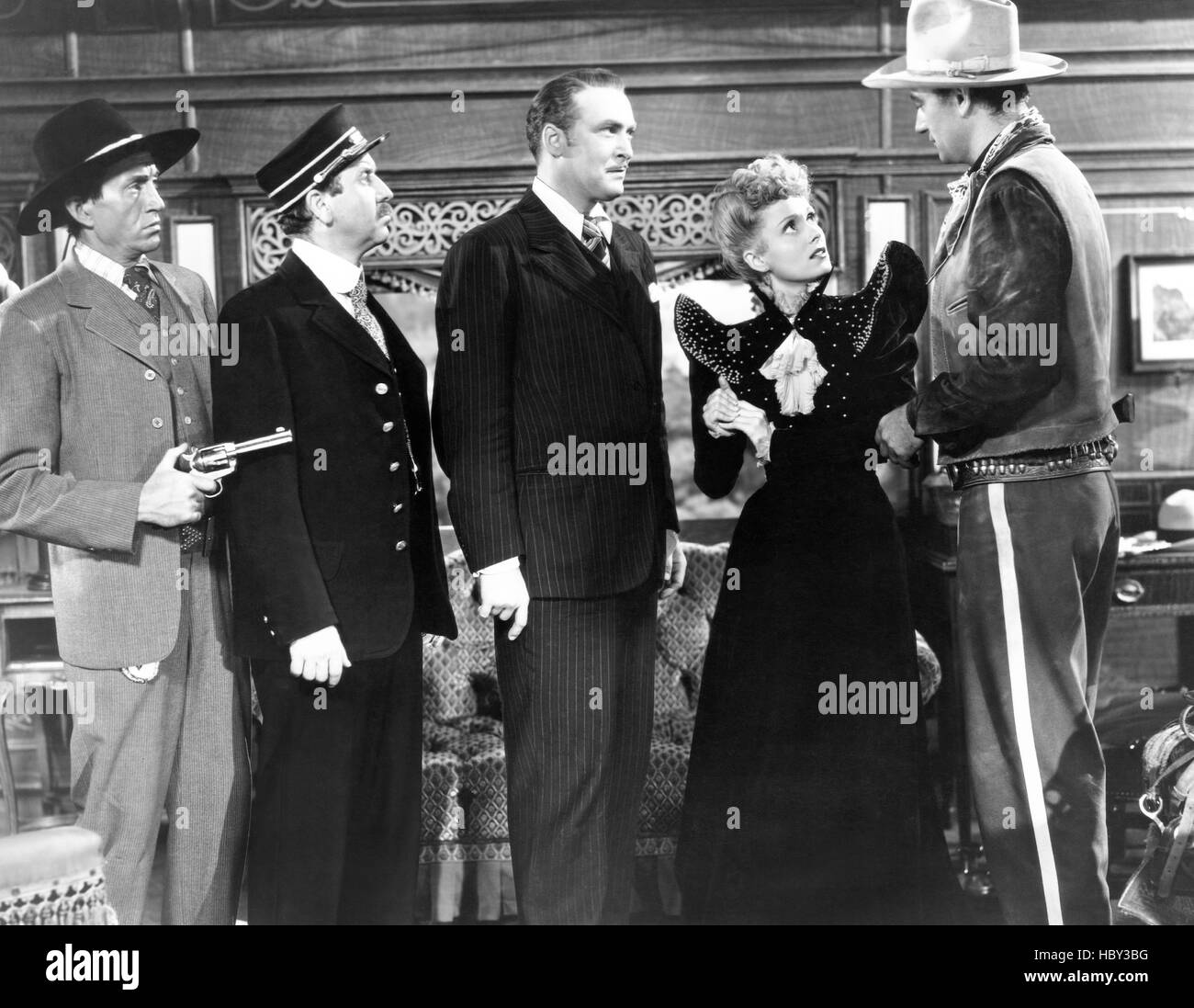 IN OLD OKLAHOMA, (aka WAR OF THE WILDCATS), from second left: Charles ...