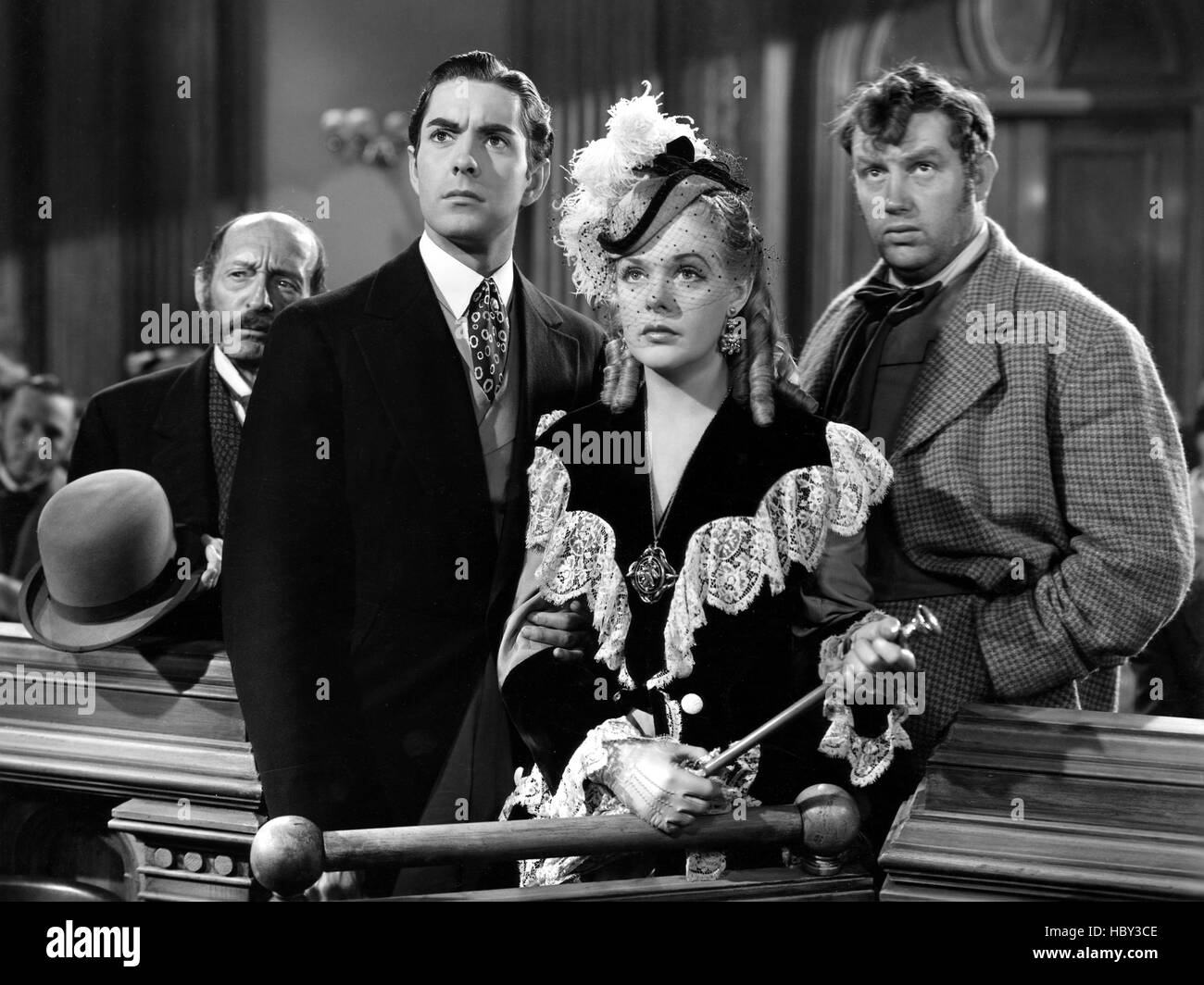 IN OLD CHICAGO, Tyrone Power, Alice Faye, Andy Devine, 1937. TM and ...