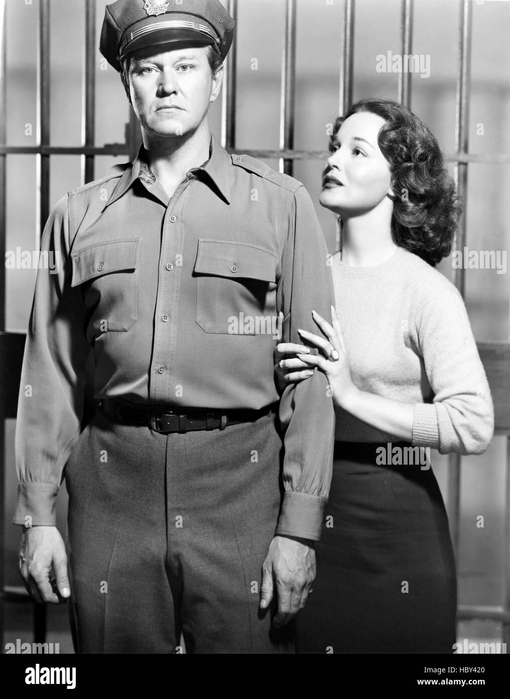 INSIDE THE WALLS OF FOLSOM PRISON, from left, David Brian, Dorothy Hart ...