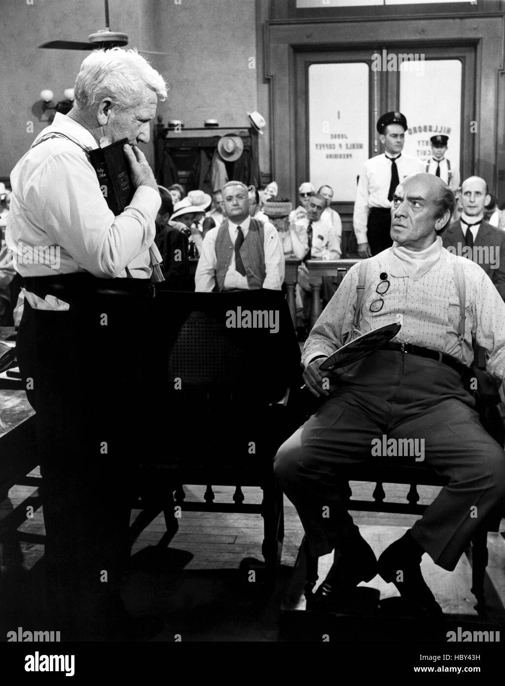 INHERIT THE WIND, from left, front, Spencer Tracy, Fredric March, 1960 ...