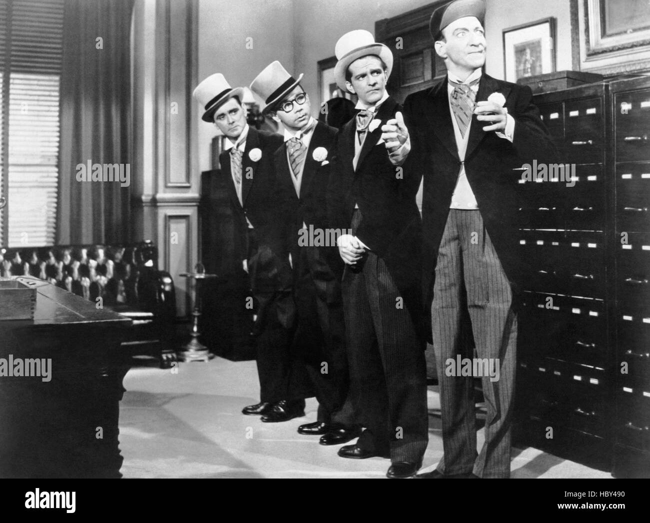 IN THE MONEY, from left, David Gorcey, Eddie LeRoy, Stanley Clements ...