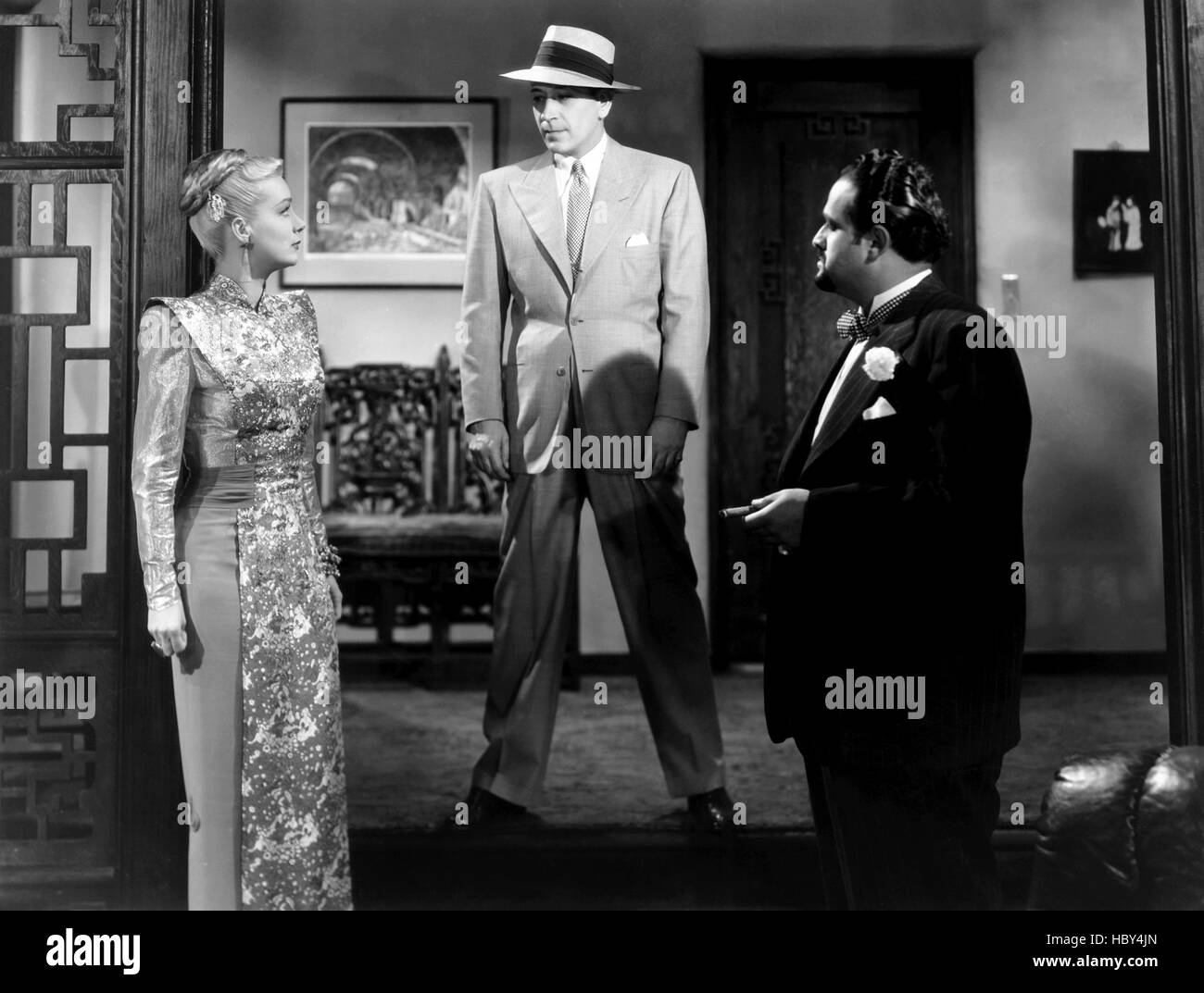 INTRIGUE, from left, June Havoc, George Raft, Dan Seymour, 1947 Stock Photo - Alamy