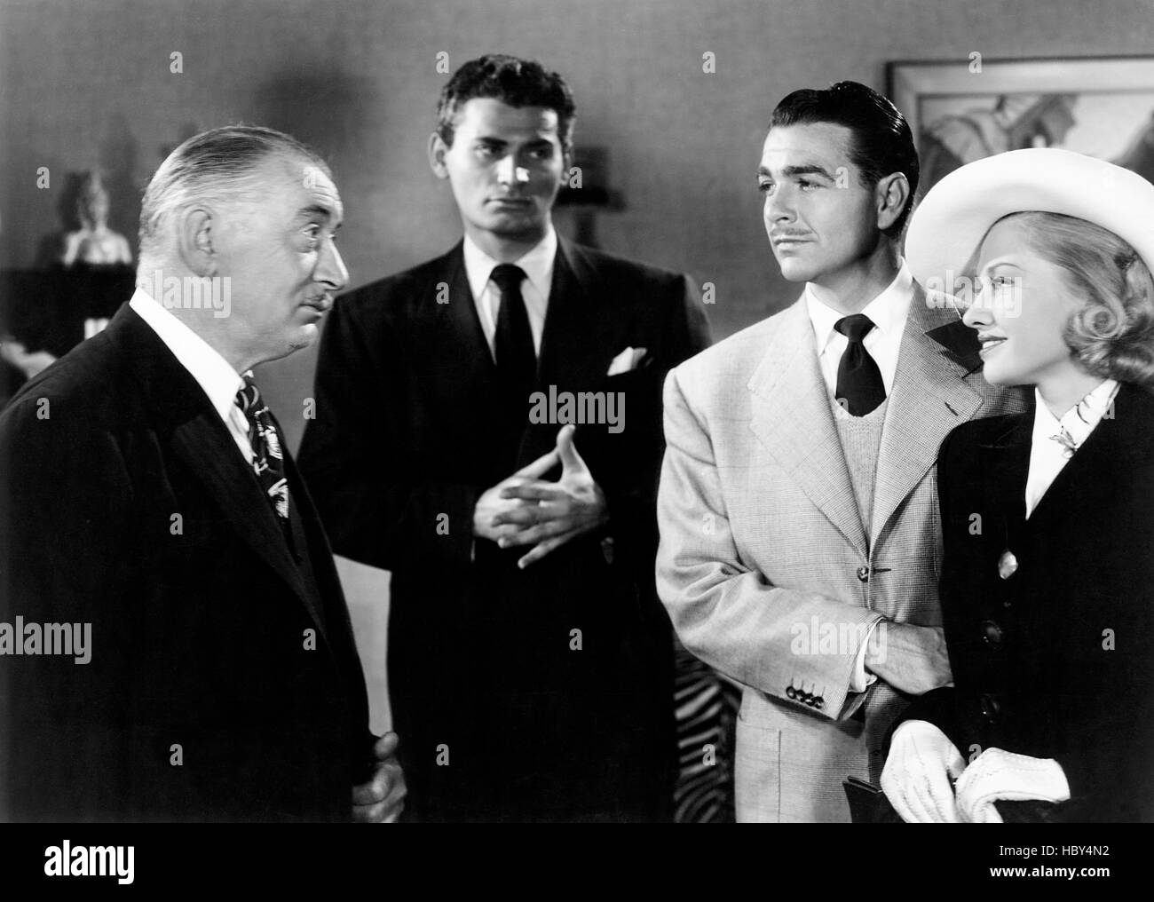 THE INVISIBLE WALL, from left, Edward Keane, Jeff Chandler, Don Castle ...