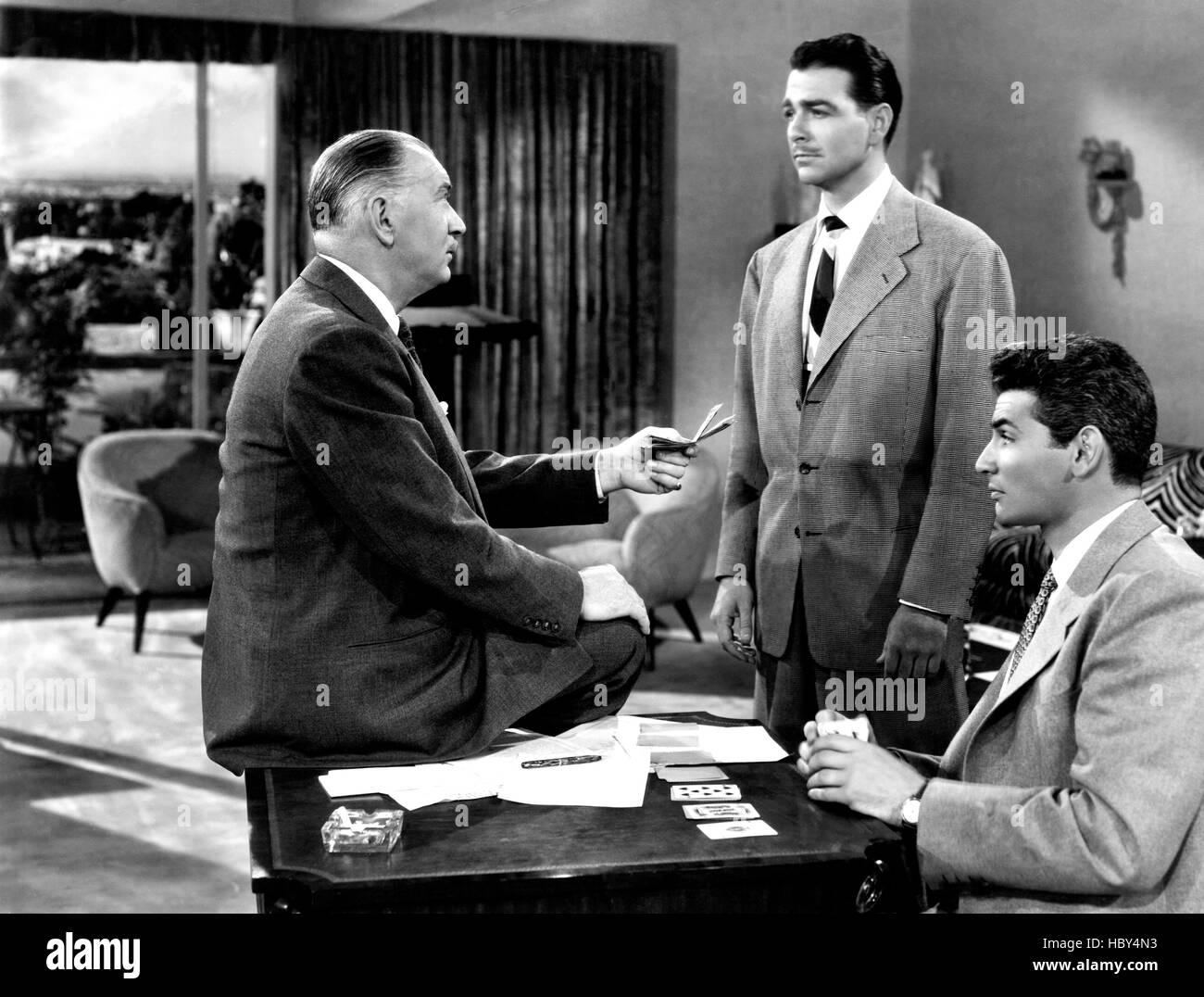 THE INVISIBLE WALL, from left, Edward Keane, Don Castle, Jeff Chandler ...