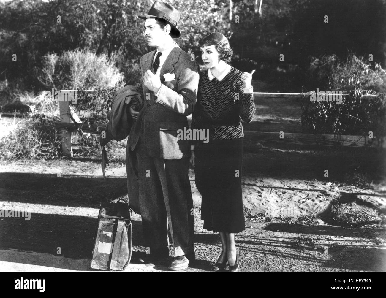 IT HAPPENED ONE NIGHT, Clark Gable, Claudette Colbert, 1934 Stock Photo ...