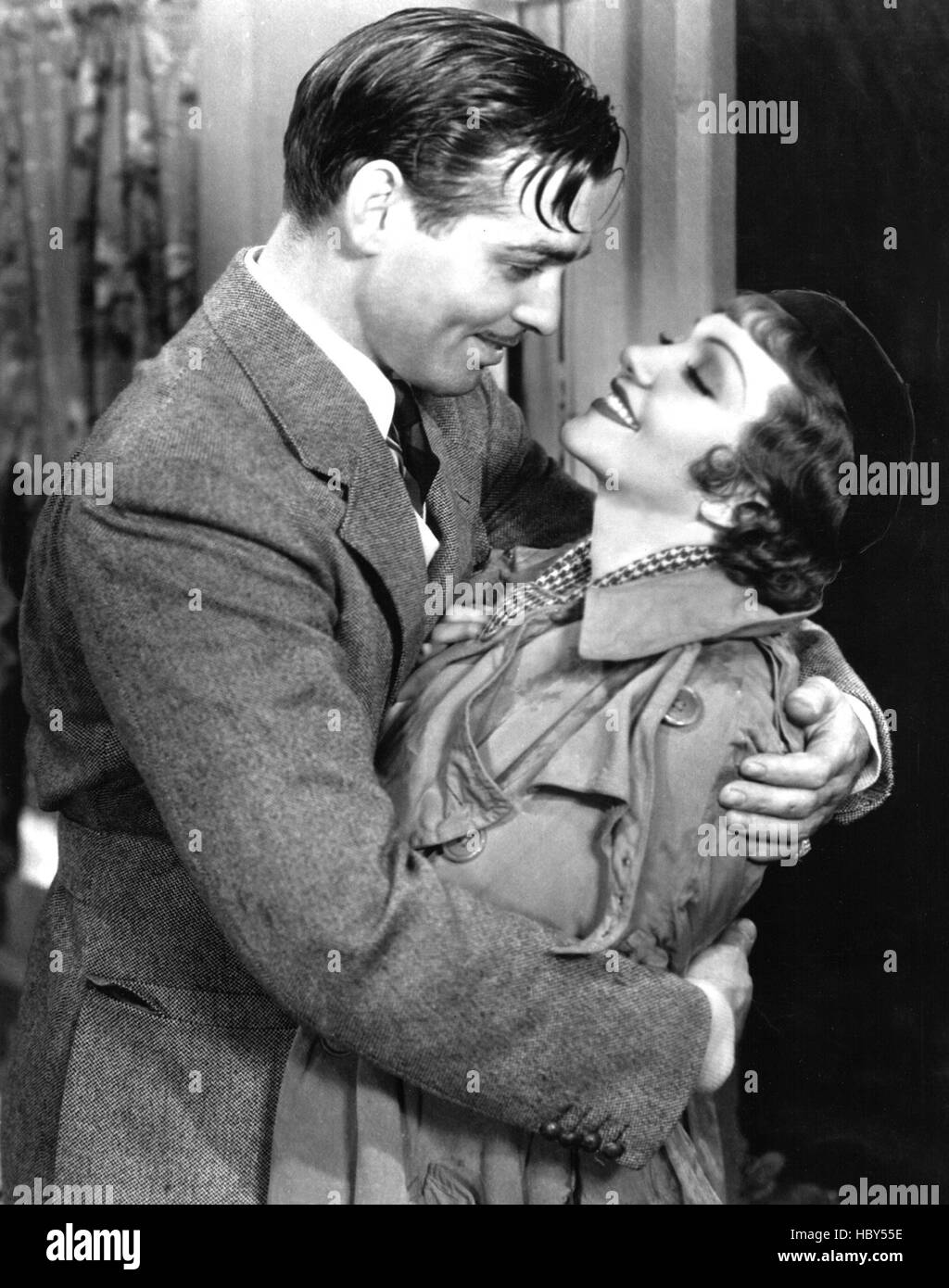 IT HAPPENED ONE NIGHT, Clark Gable, Claudette Colbert, 1934 Stock Photo ...