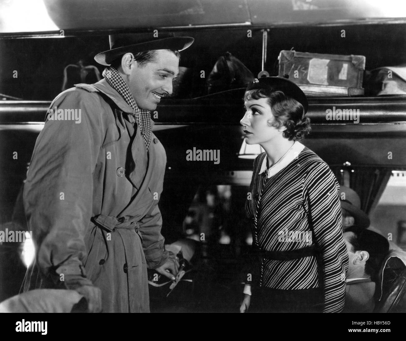IT HAPPENED ONE NIGHT, Clark Gable, Claudette Colbert, 1934 Stock Photo ...