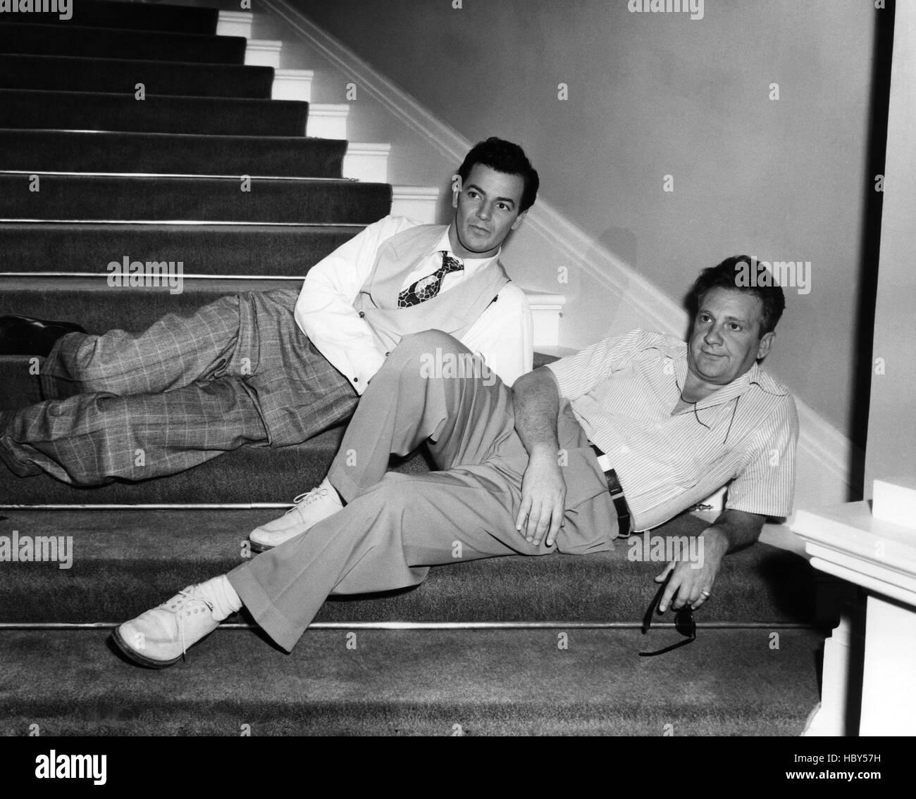 IT HAD TO BE YOU, Cornel Wilde, director Don Hartman, relaxing on-set ...