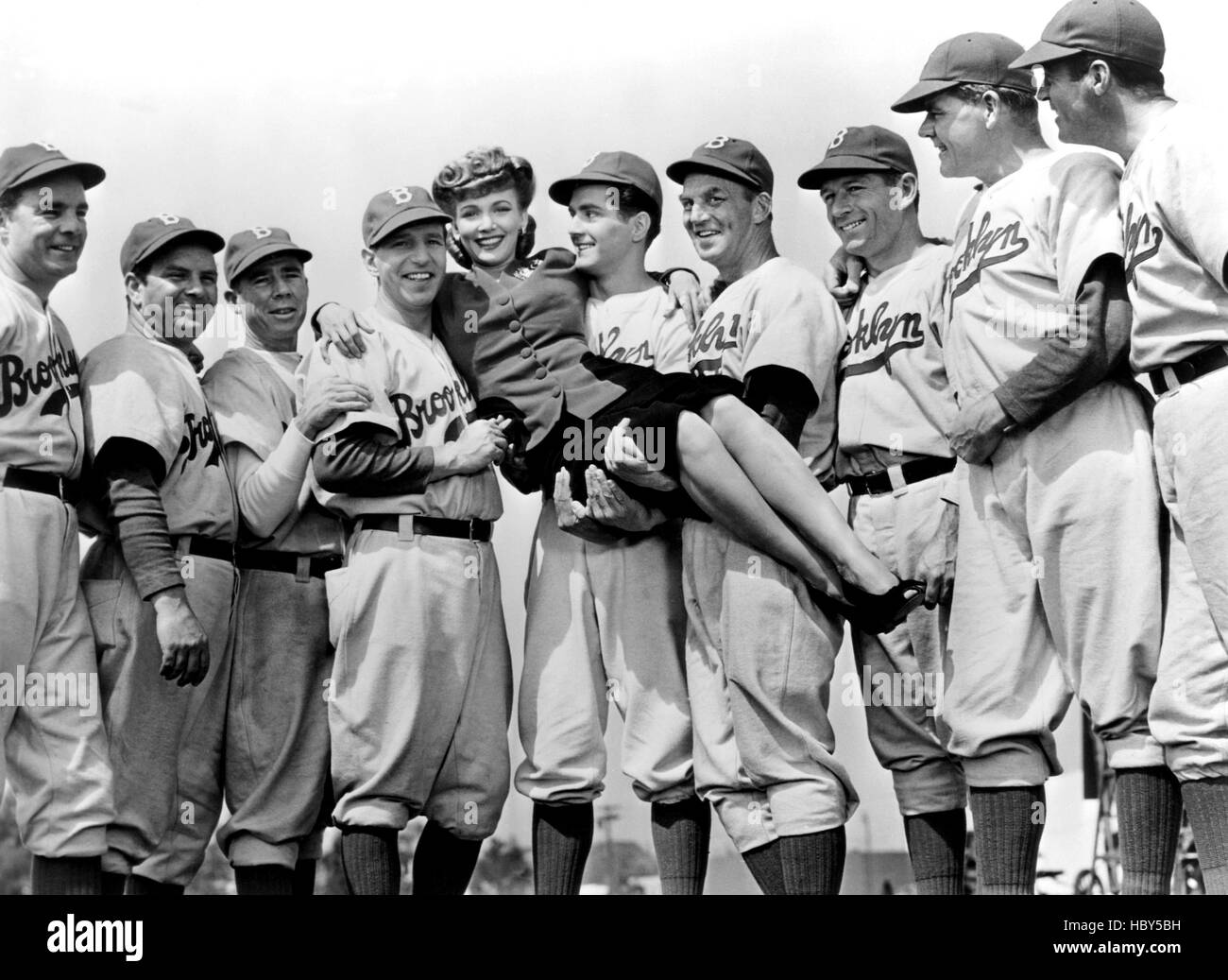 IT HAPPENED IN FLATBUSH, Lloyd Nolan (4th from left), Carole Landis ...