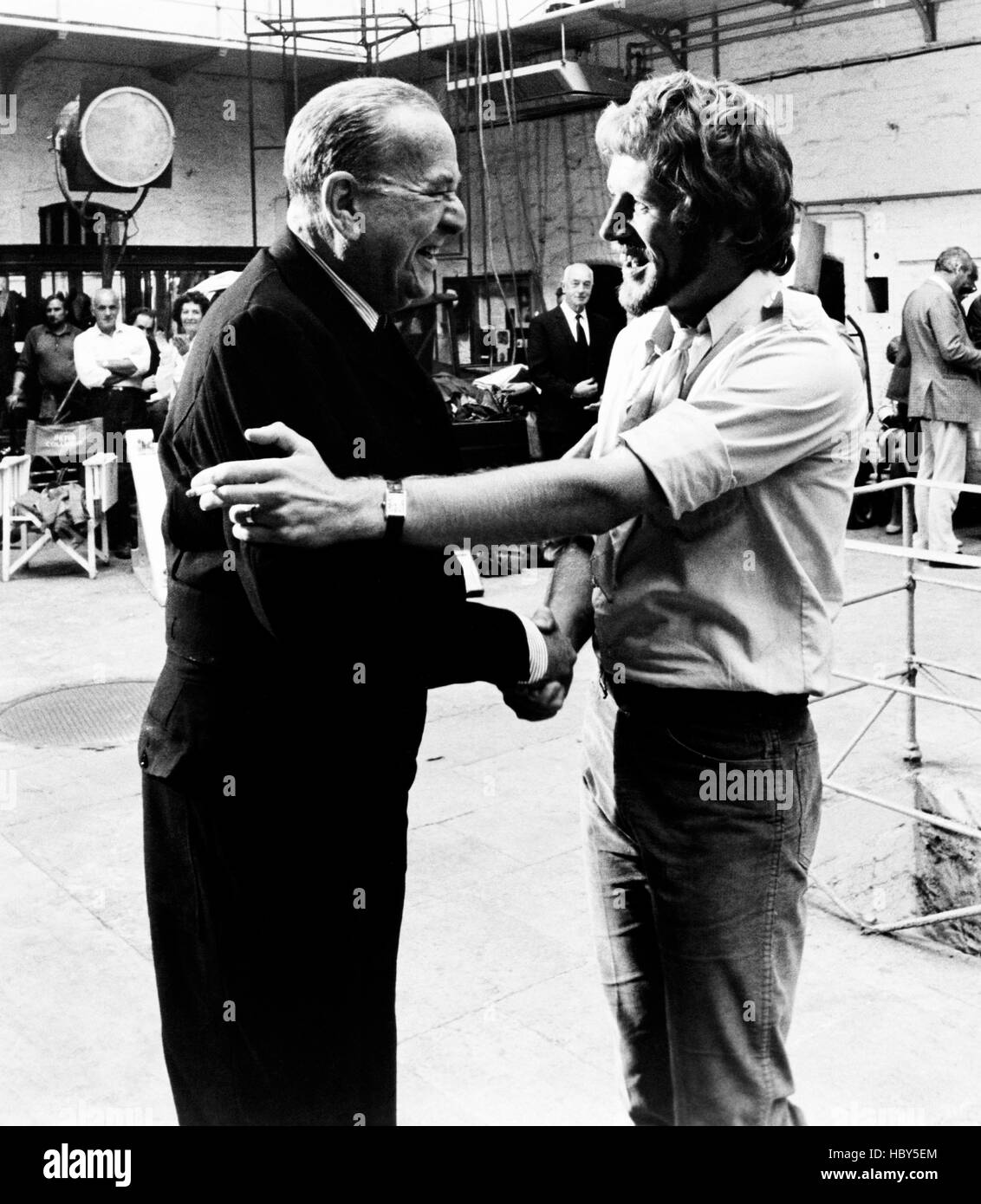 THE ITALIAN JOB, Noel Coward, director Peter Collinson, on-set, 1969 ...