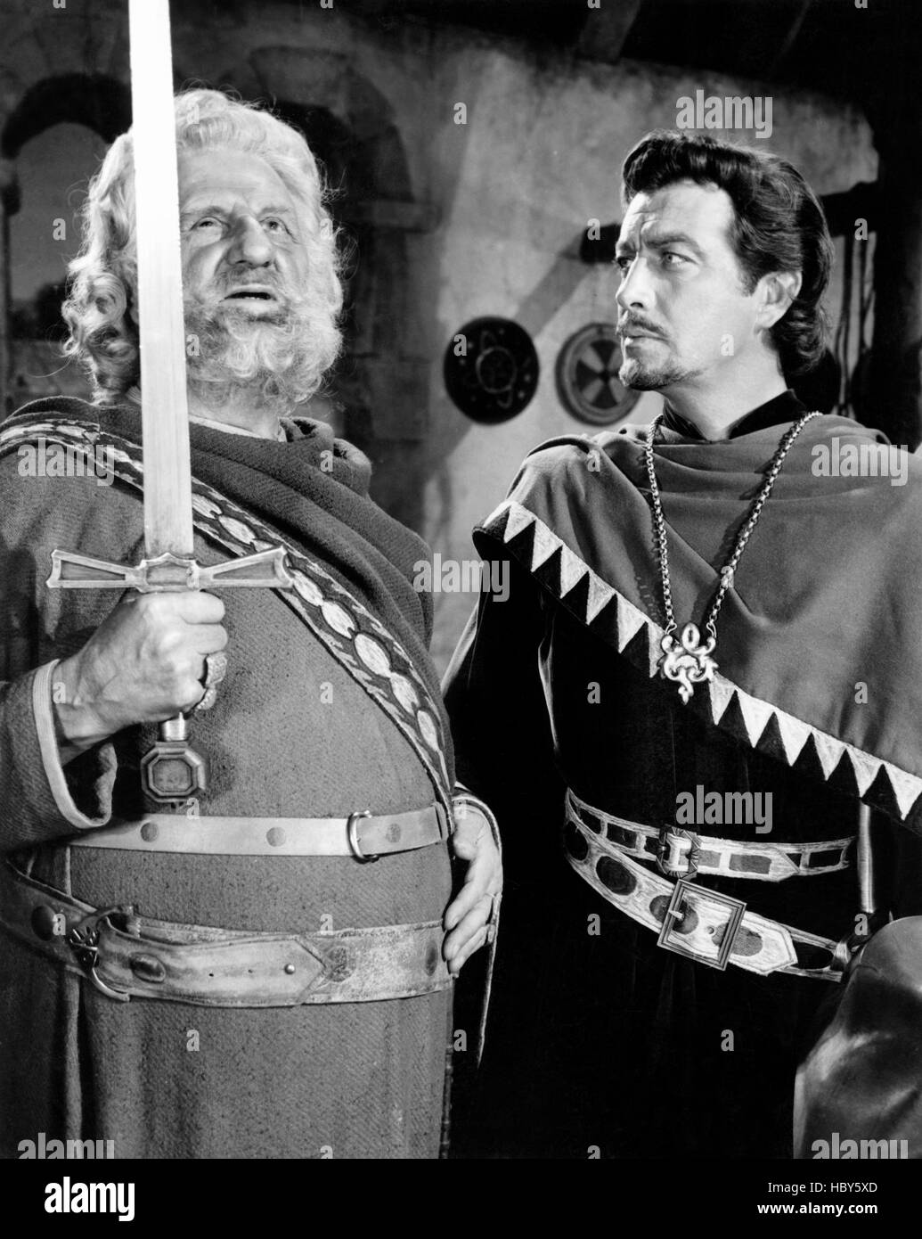 IVANHOE, from left: Finlay Currie, Robert Taylor, 1952 Stock Photo - Alamy