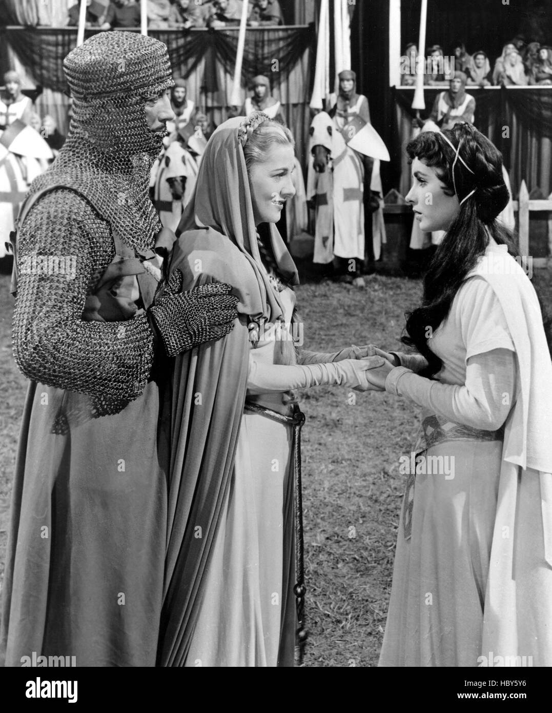 IVANHOE, Robert Taylor, Joan Fontaine, Elizabeth Taylor, 1952 Stock ...