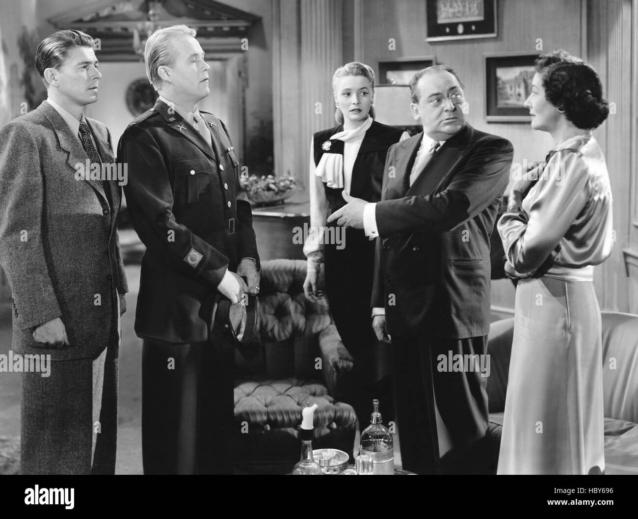 JOHN LOVES MARY, from left: Ronald Reagan, Wayne Morris, Patricia Neal ...