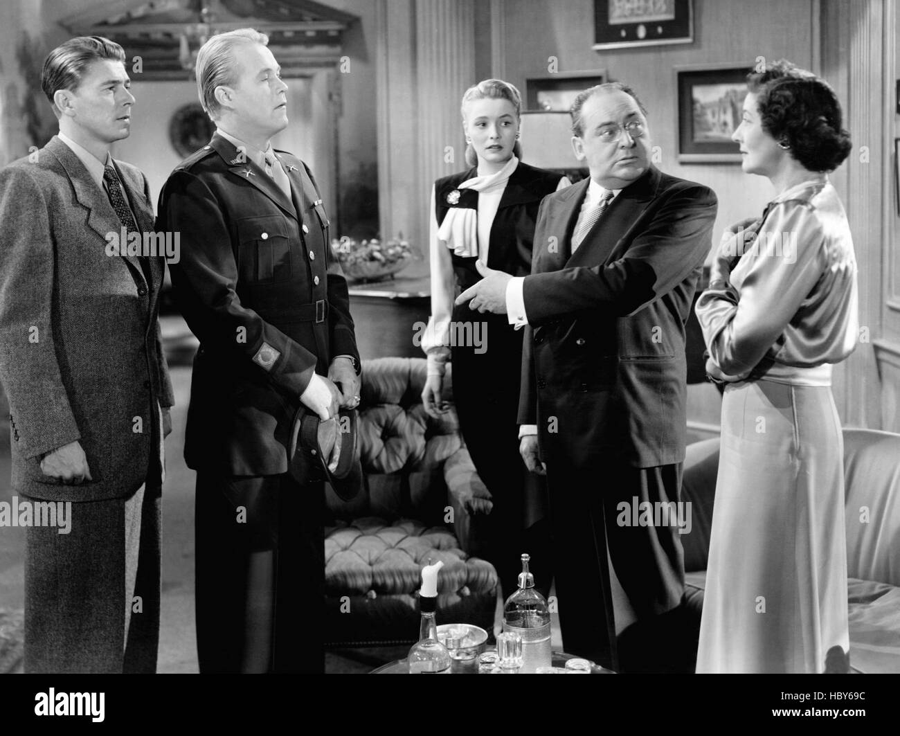 JOHN LOVES MARY, from left: Ronald Reagan, Wayne Morris, Patricia Neal ...