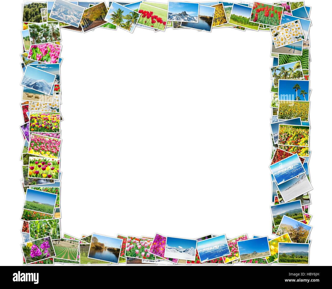 Frame made of various nature photos Stock Photo - Alamy