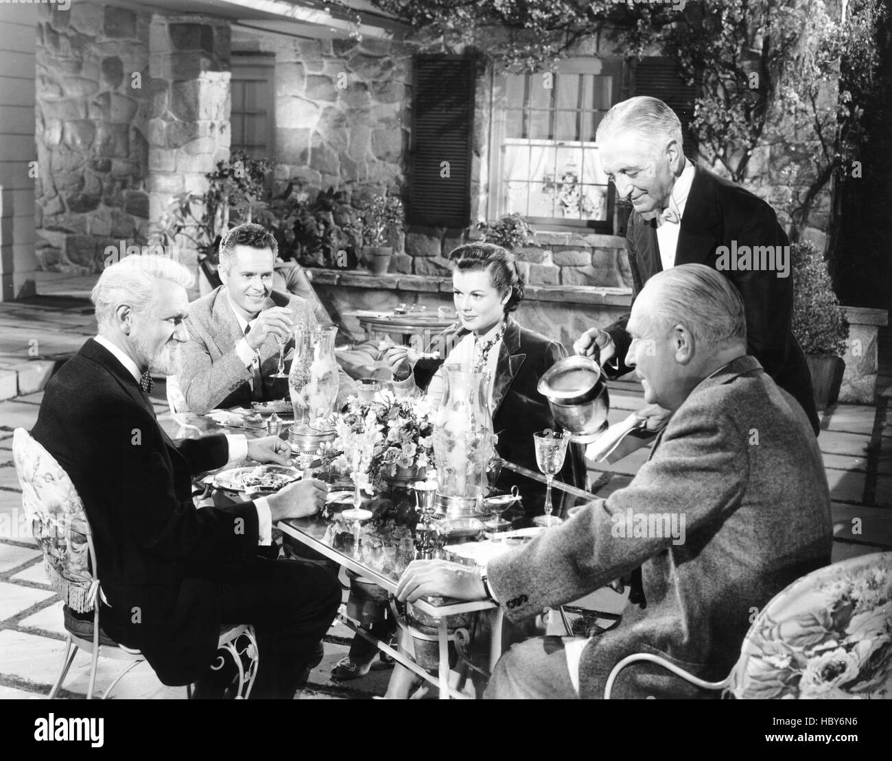 JOLSON SINGS AGAIN, seated from left: Ludwig Donath, Larry Parks ...