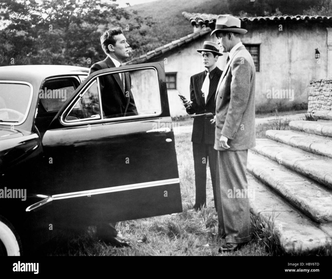 JOHNNY STOOL PIGEON, from left, Howard Duff, Tony Curtis, Dan Duryea ...