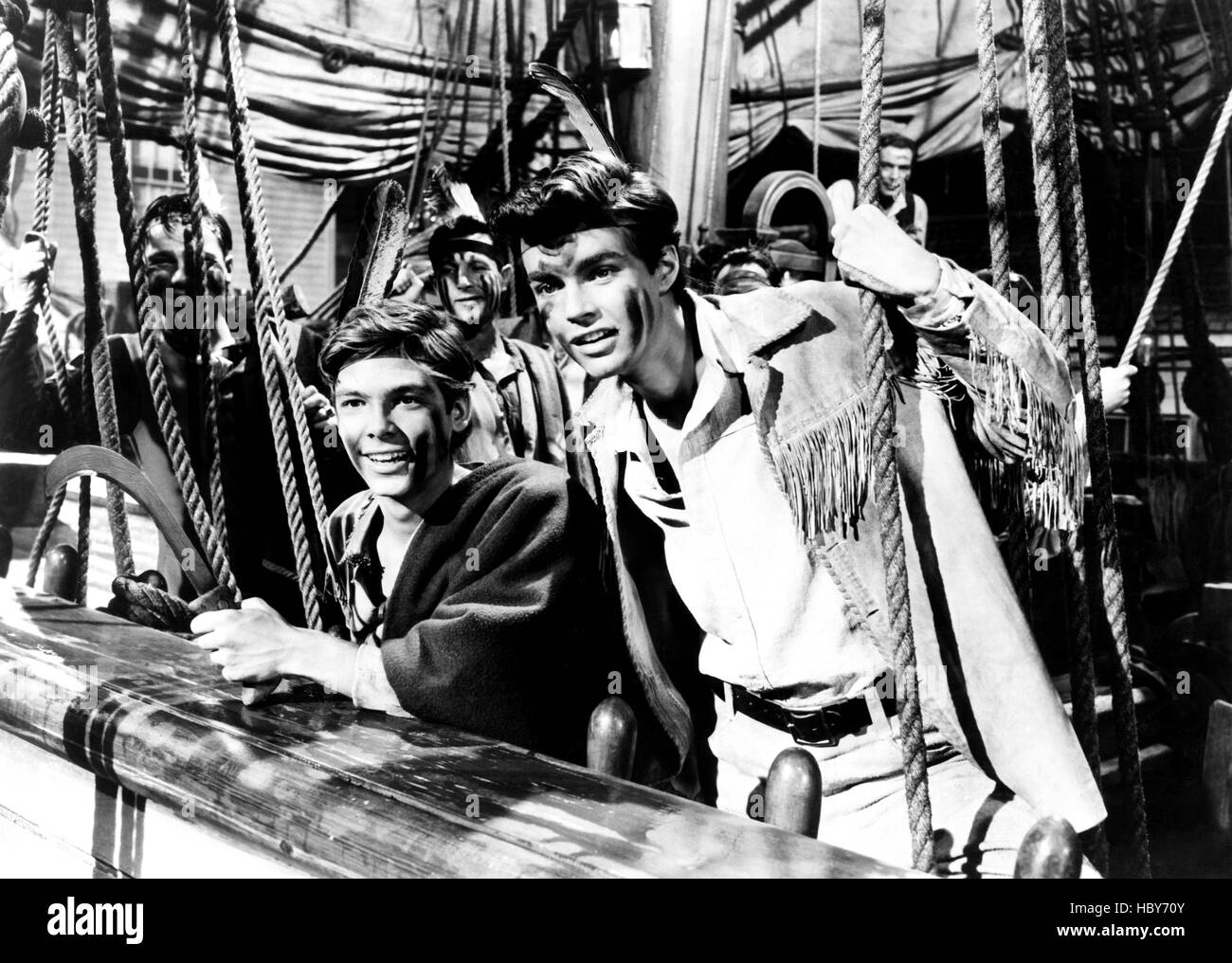 JOHNNY TREMAIN, from left, Hal Stalmaster, Richard Beymer, 1957 Stock ...