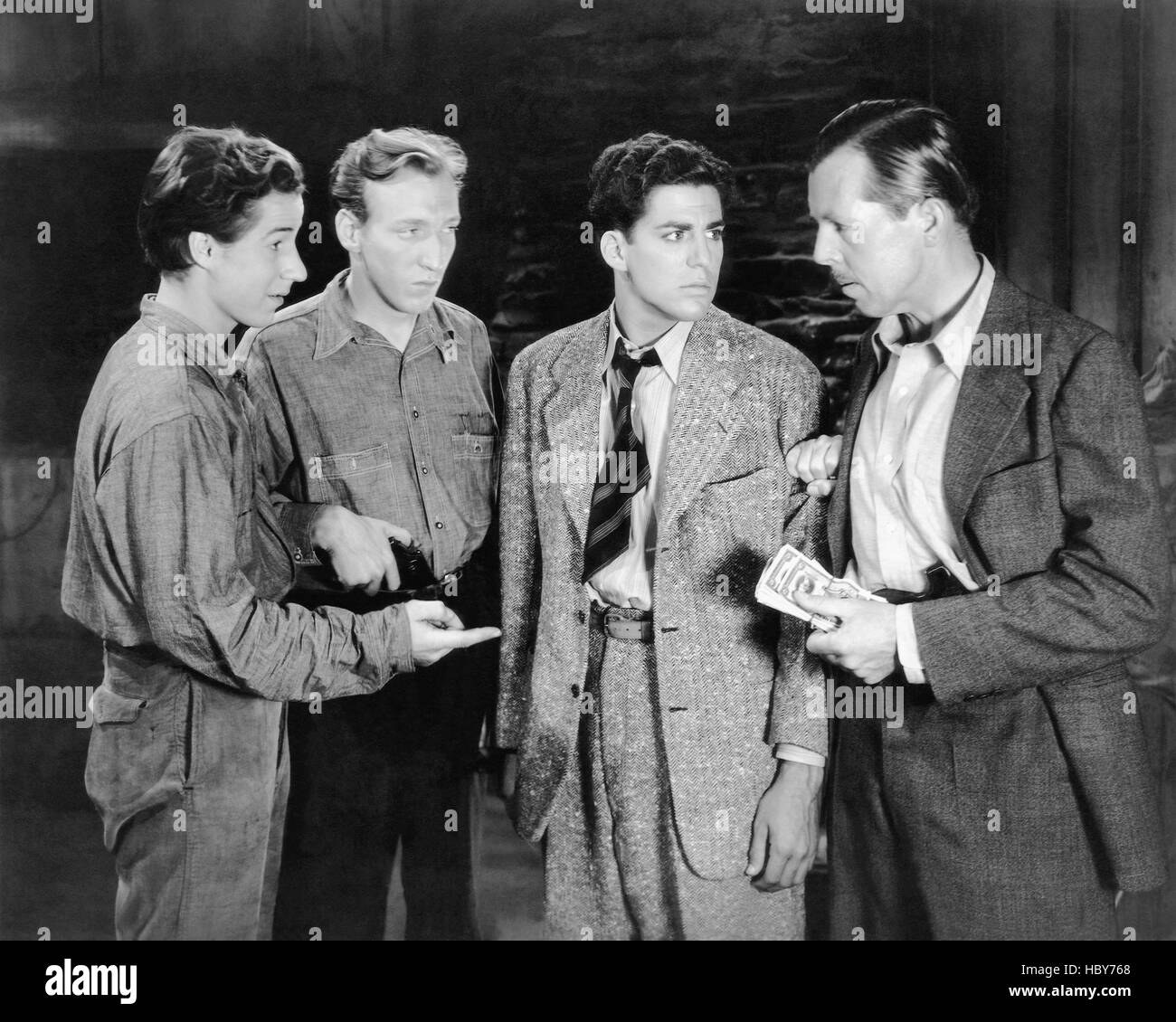 JUNIOR ARMY, from left, Bobby Jordan, Huntz Hall, Billy Halop, Rudolph ...