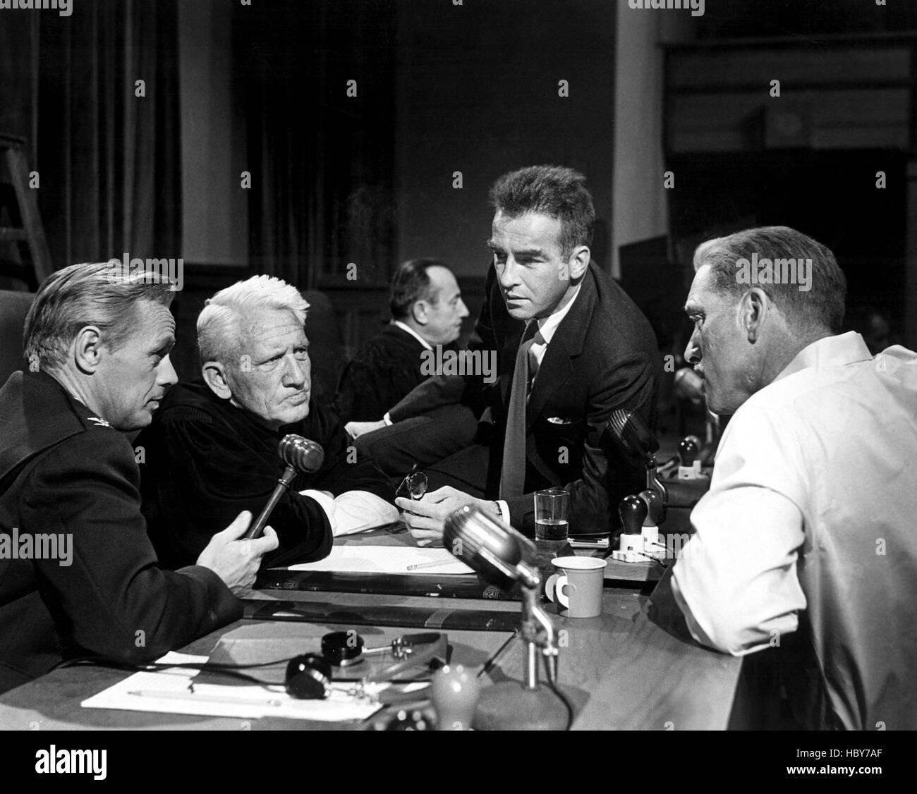 Richard Widmark, Spencer Tracy, Montgomery Clift, Burt Lancaster on the ...