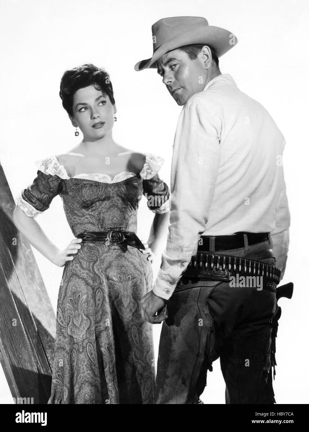 JUBAL, Valerie French, Glenn Ford, 1956 Stock Photo - Alamy