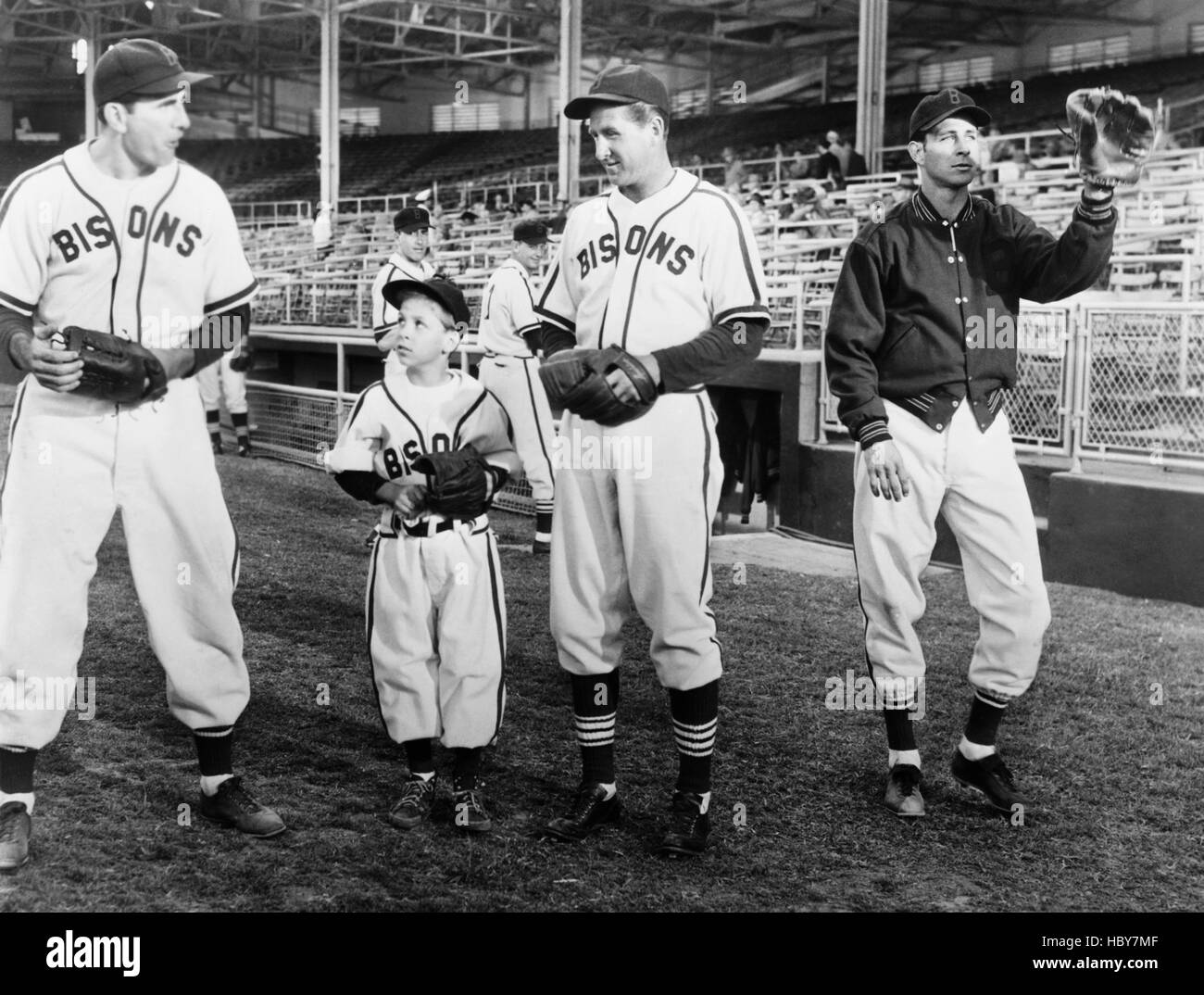 THE KID FROM LEFT FIELD, center from left: Billy Chapin, Lloyd Bridges ...