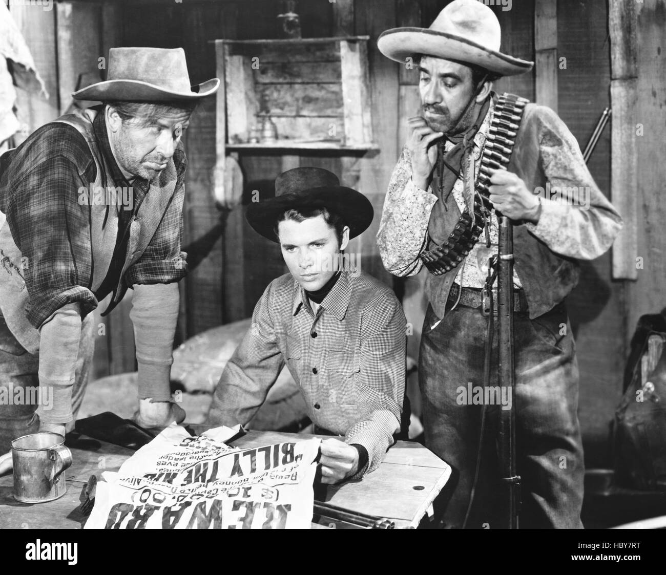THE KID FROM TEXAS, from left: Don Haggerty, Audie Murphy as Billy the ...
