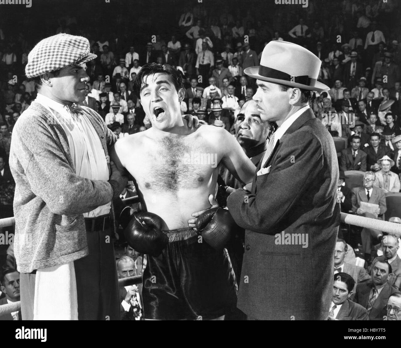 THE KID FRON BROOKLYN, front from left: Lionel Stander, Steve Cochran ...