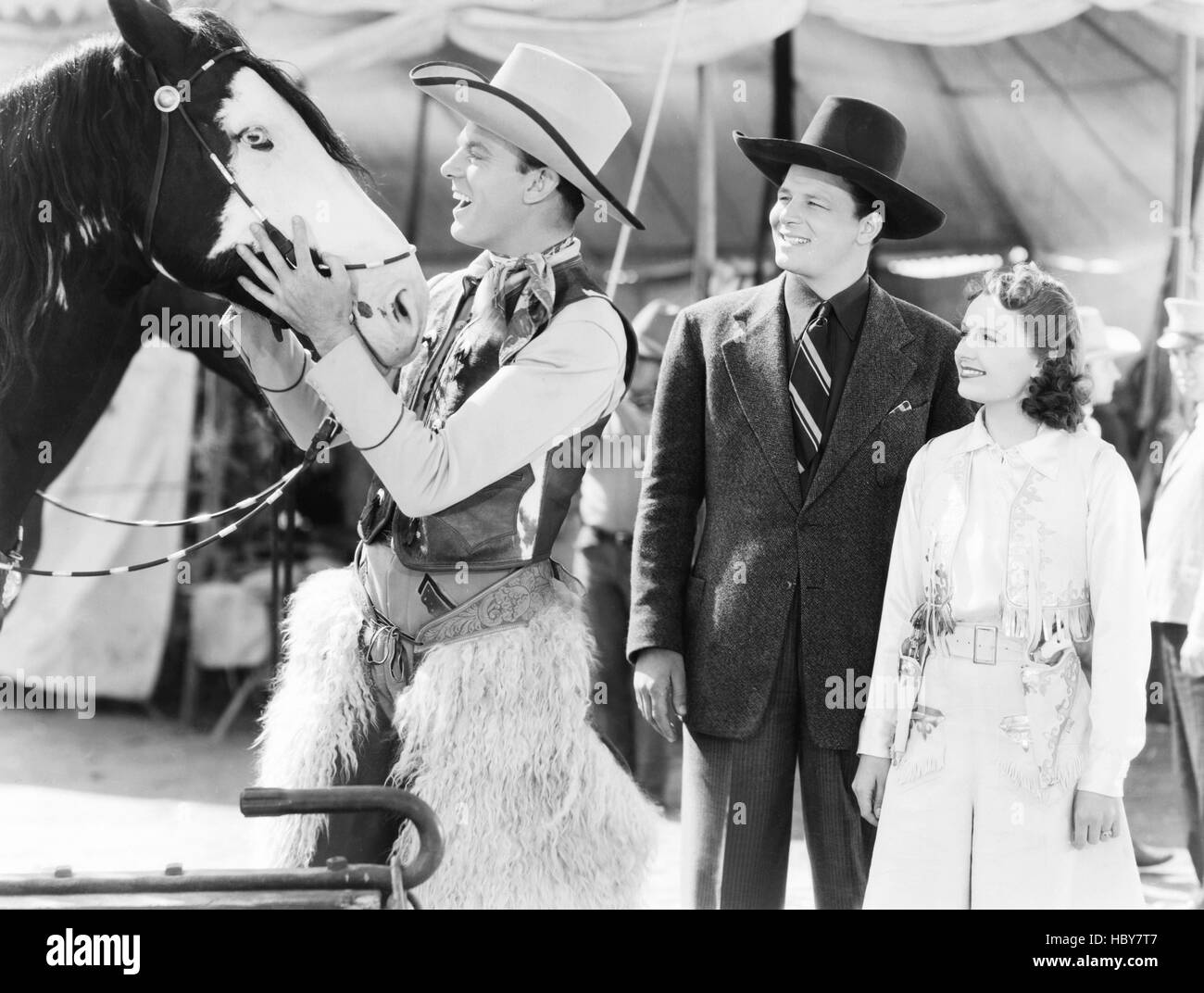 THE KID FROM TEXAS, from left: Dennis O'Keefe, Jack Carson, Virginia ...