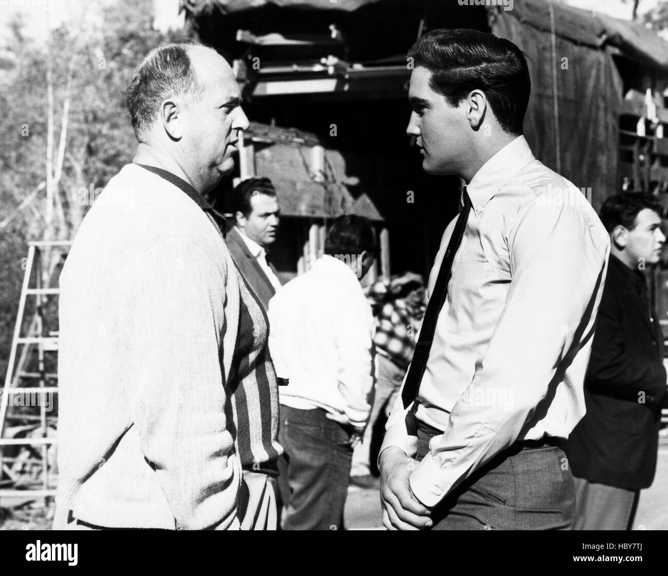KID GALAHAD, Elvis Presley, right, with manager 'Colonel' Tom Parker ...