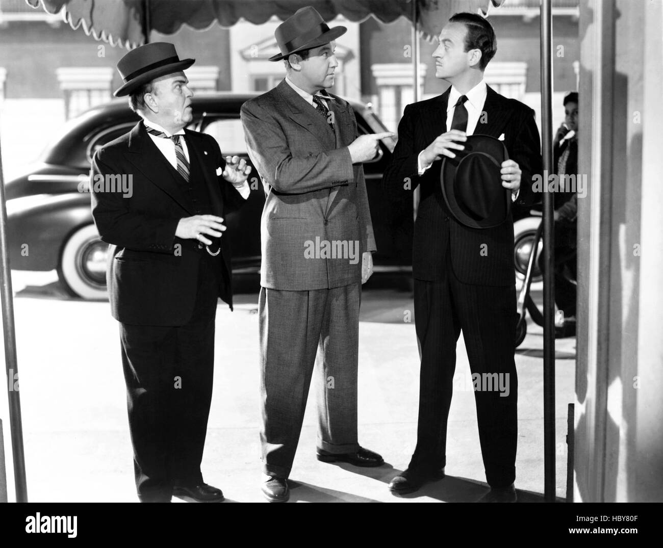 A KISS IN THE DARK, from left, Victor Moore, Broderick Crawford, David ...