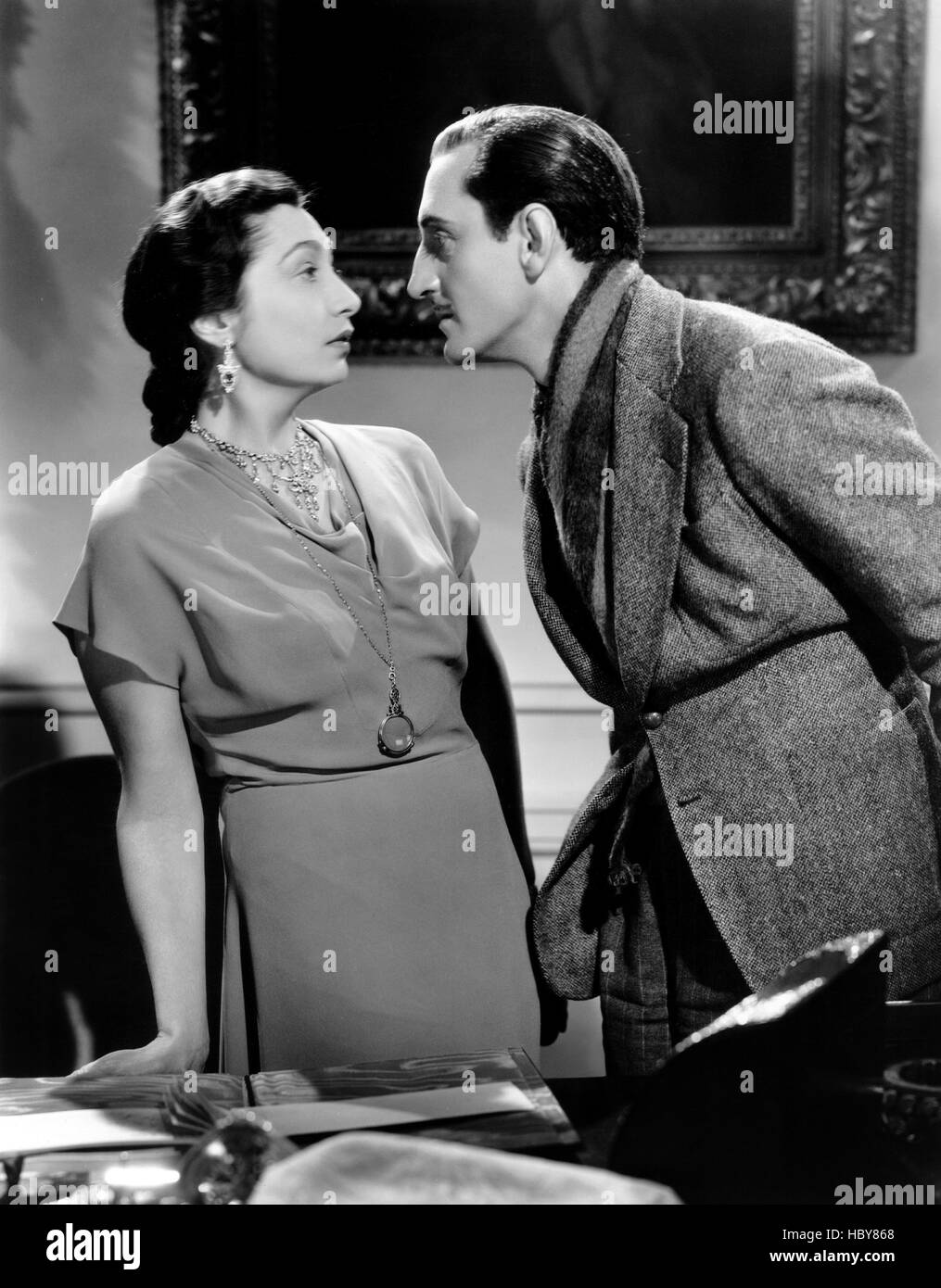 KIND LADY, from left, Basil Rathbone, Aline MacMahon, 1935 Stock Photo ...