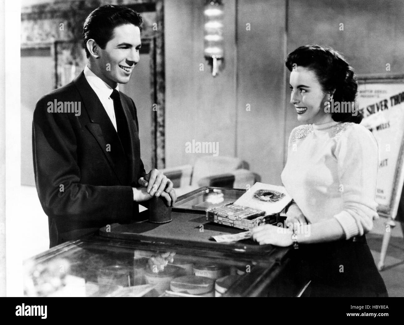 KID MONK BARONI, from left, Leonard Nimoy, Mona Knox, 1952 Stock Photo ...