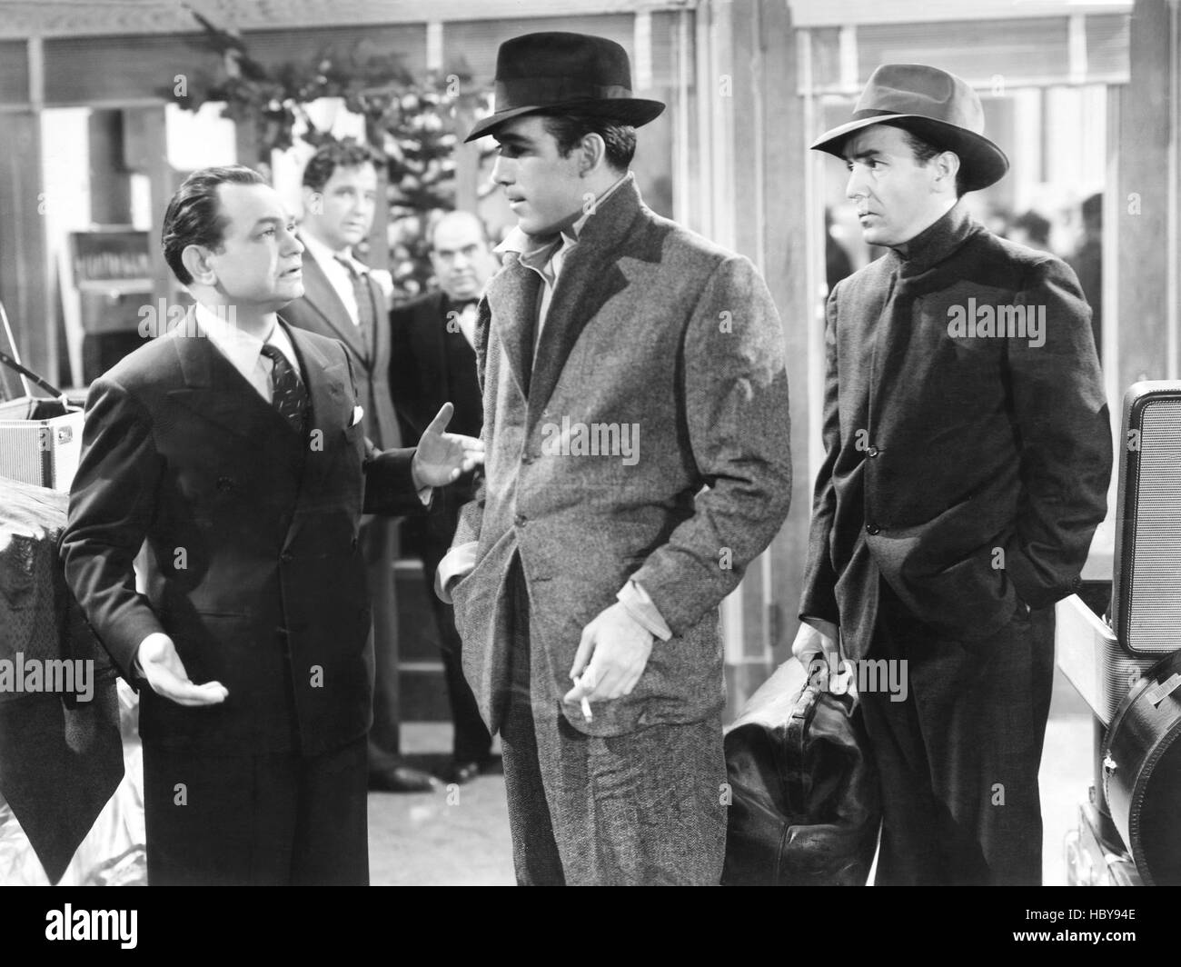 LARCENY, INC., front from left: Edward G. Robinson, Athony Quinn, Joe ...