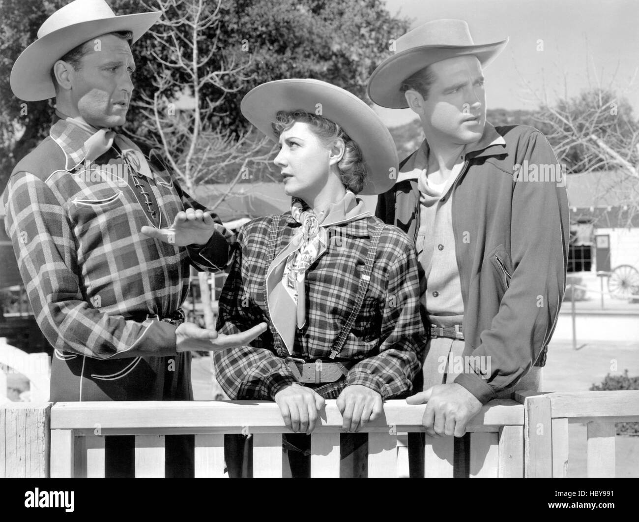 LADY IN A JAM, from left: Ralph Bellamy, Irene Dunne, Patric Knowles ...